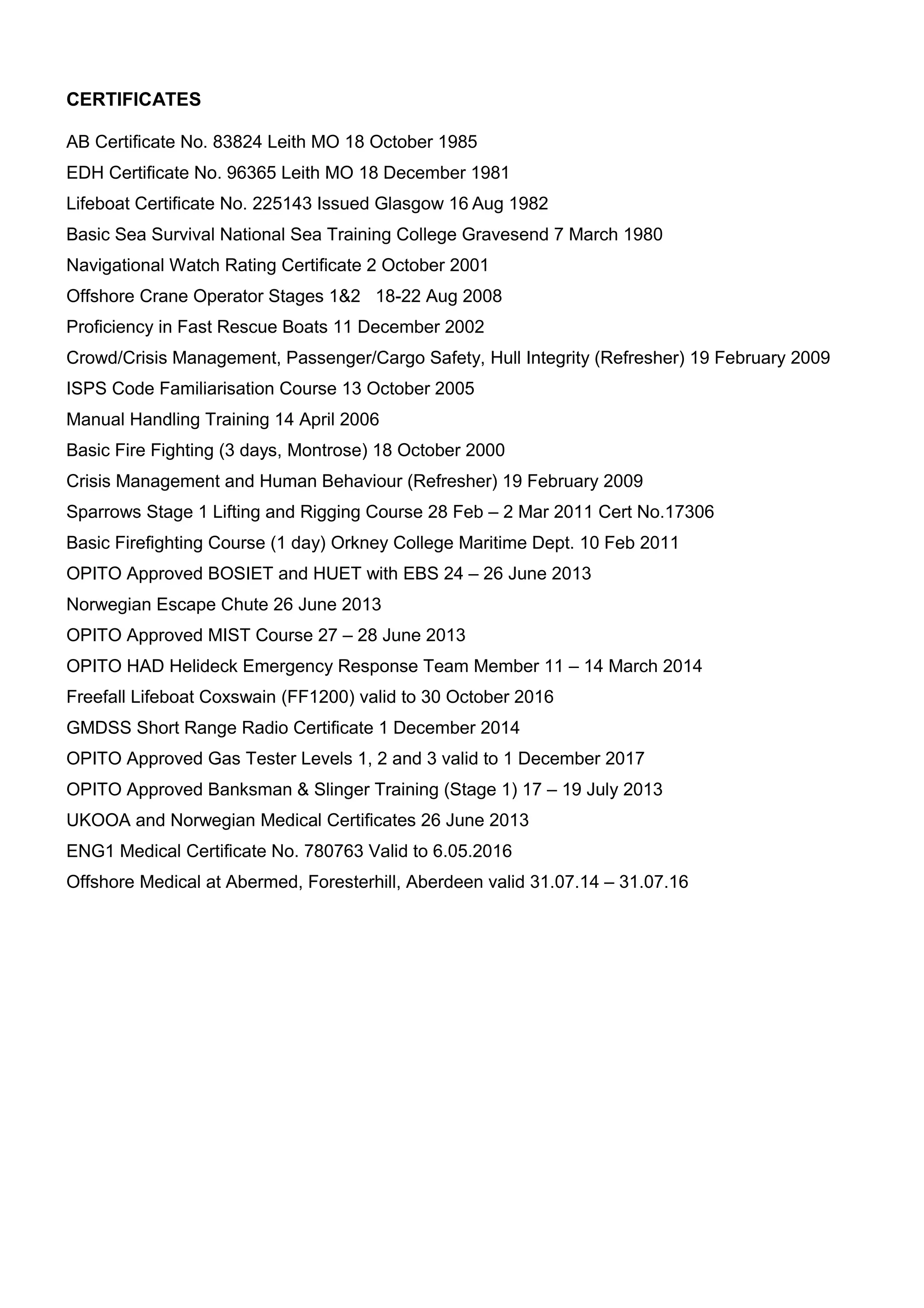 William Mackenzie CV April 2015 | DOC