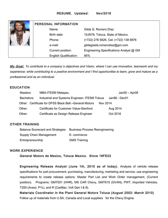 G_Romero CV one-pager | PDF