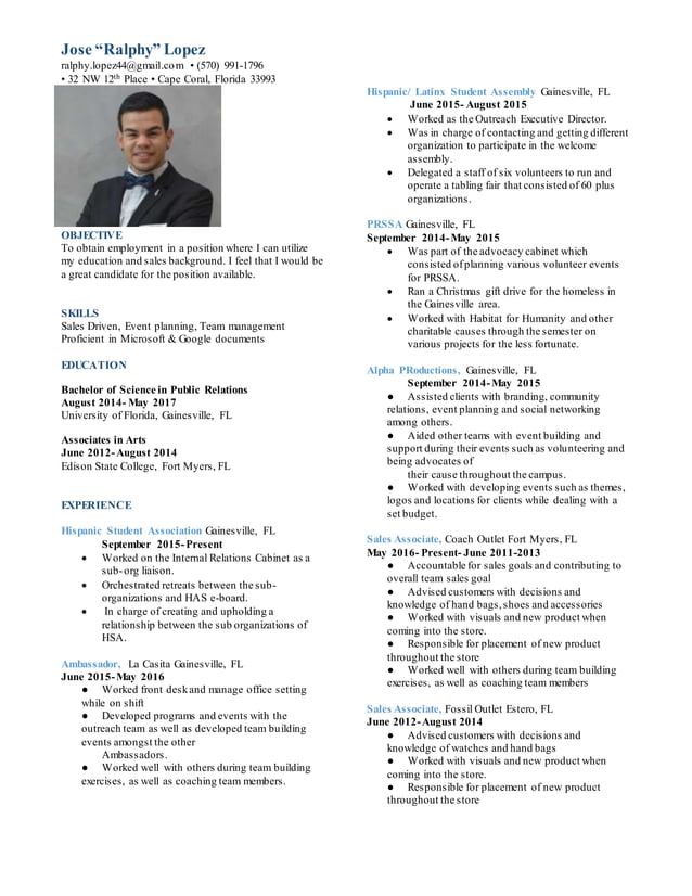 Jose R.Lopez Resume | PDF