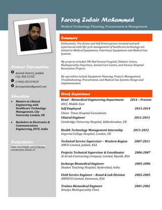 Farooq's CV | PDF