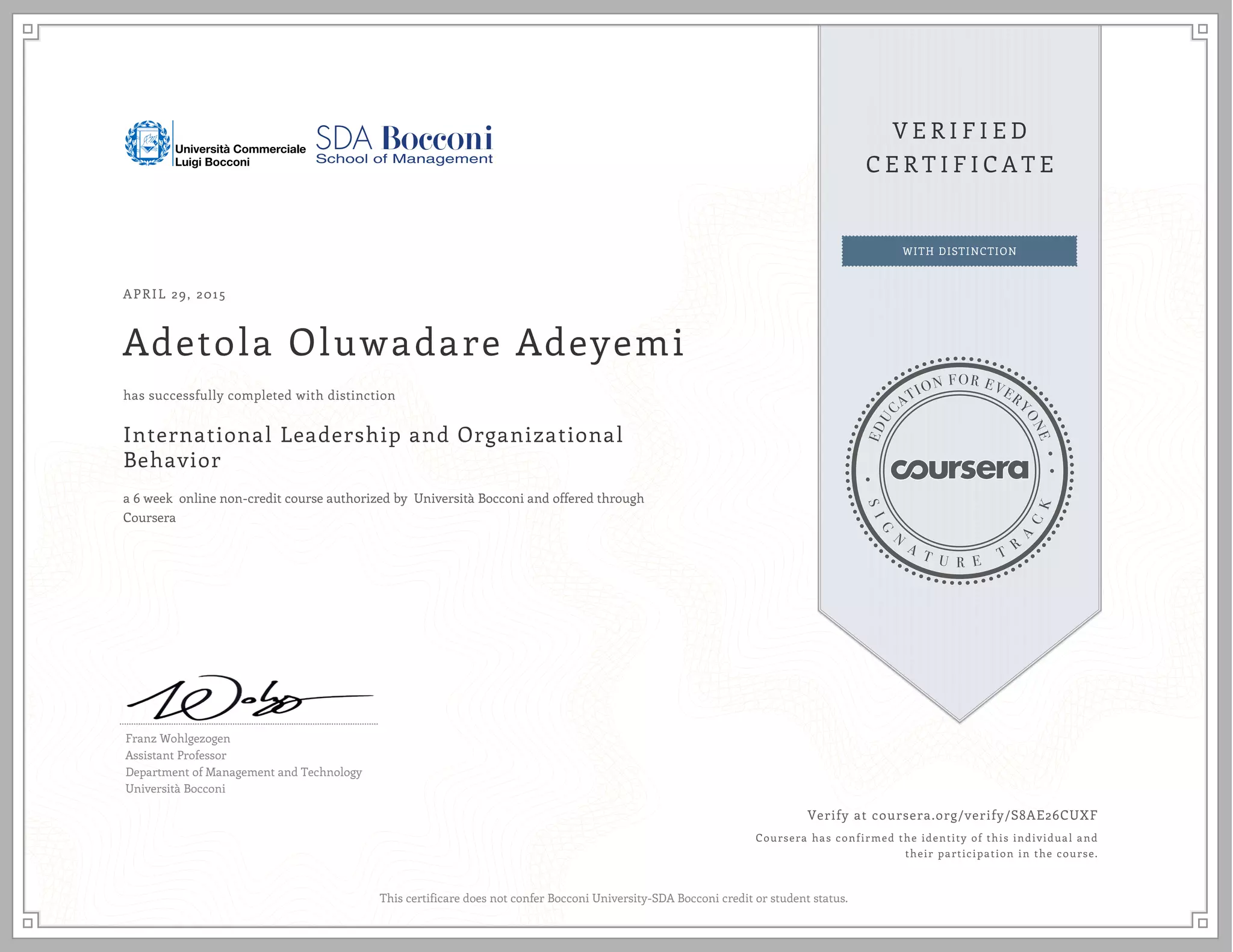 ILOB Bocconi Cert | PPT