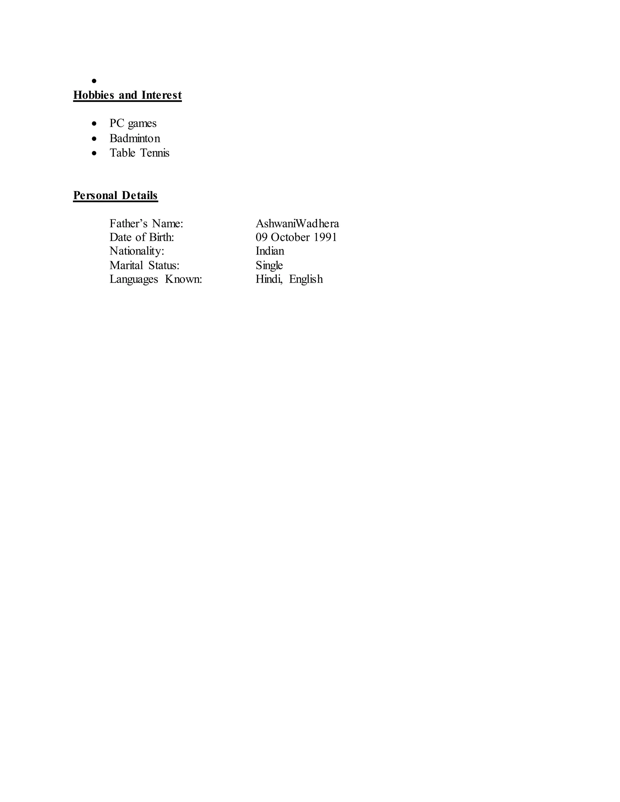 RESUME @ rc (1) | PDF