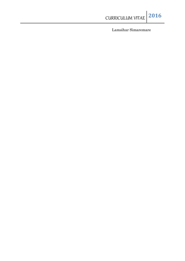 CV Lamsihar | PDF