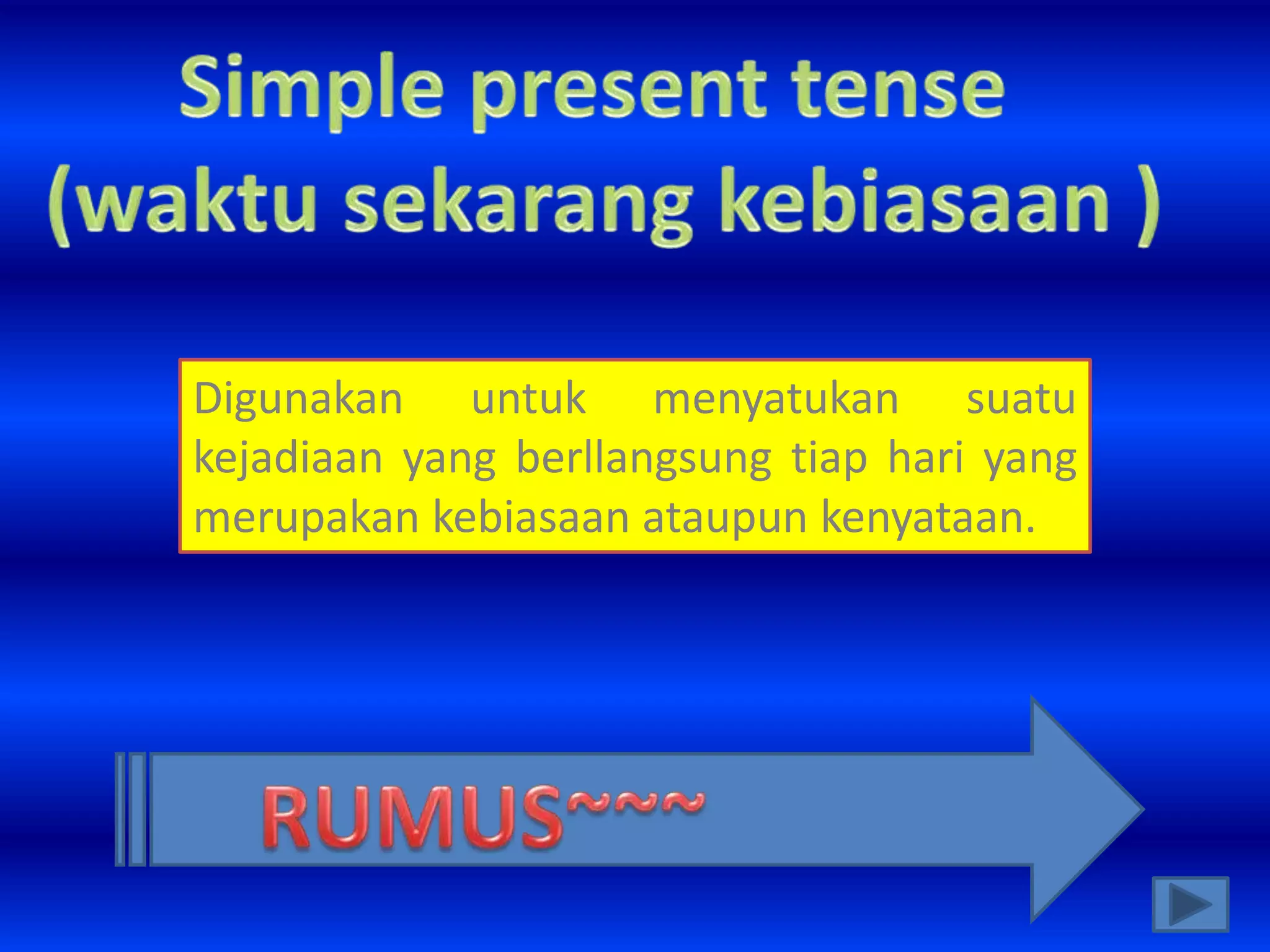 SIMPLE PRESENT TENSE | PPT