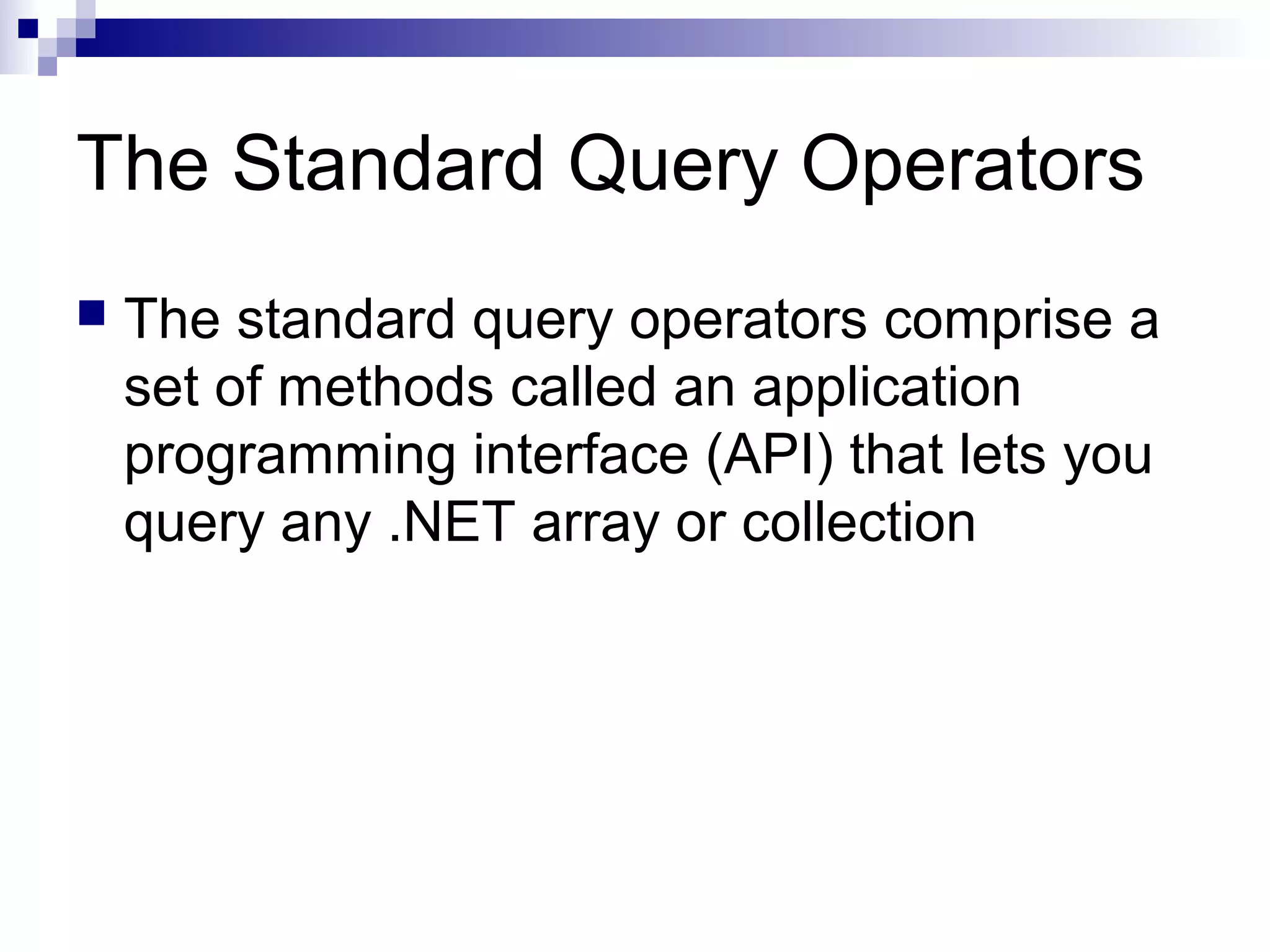 D4 Introduction to LINQ | PPT