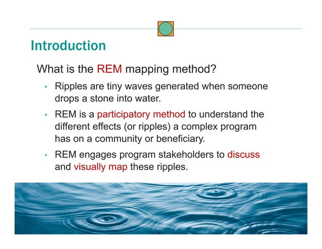 Data for Impact: Lessons Learned in Using the Ripple Effects Mapping Method | PPT