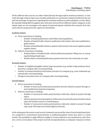 Data4Impact Expert Workshop Report | PDF