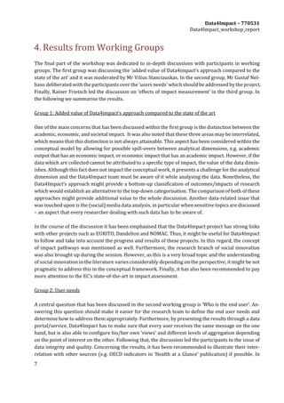 Data4Impact Expert Workshop Report | PDF