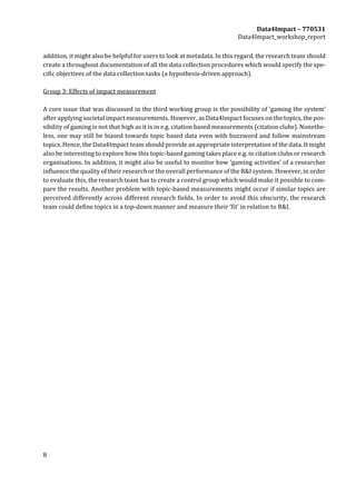 Data4Impact Expert Workshop Report | PDF