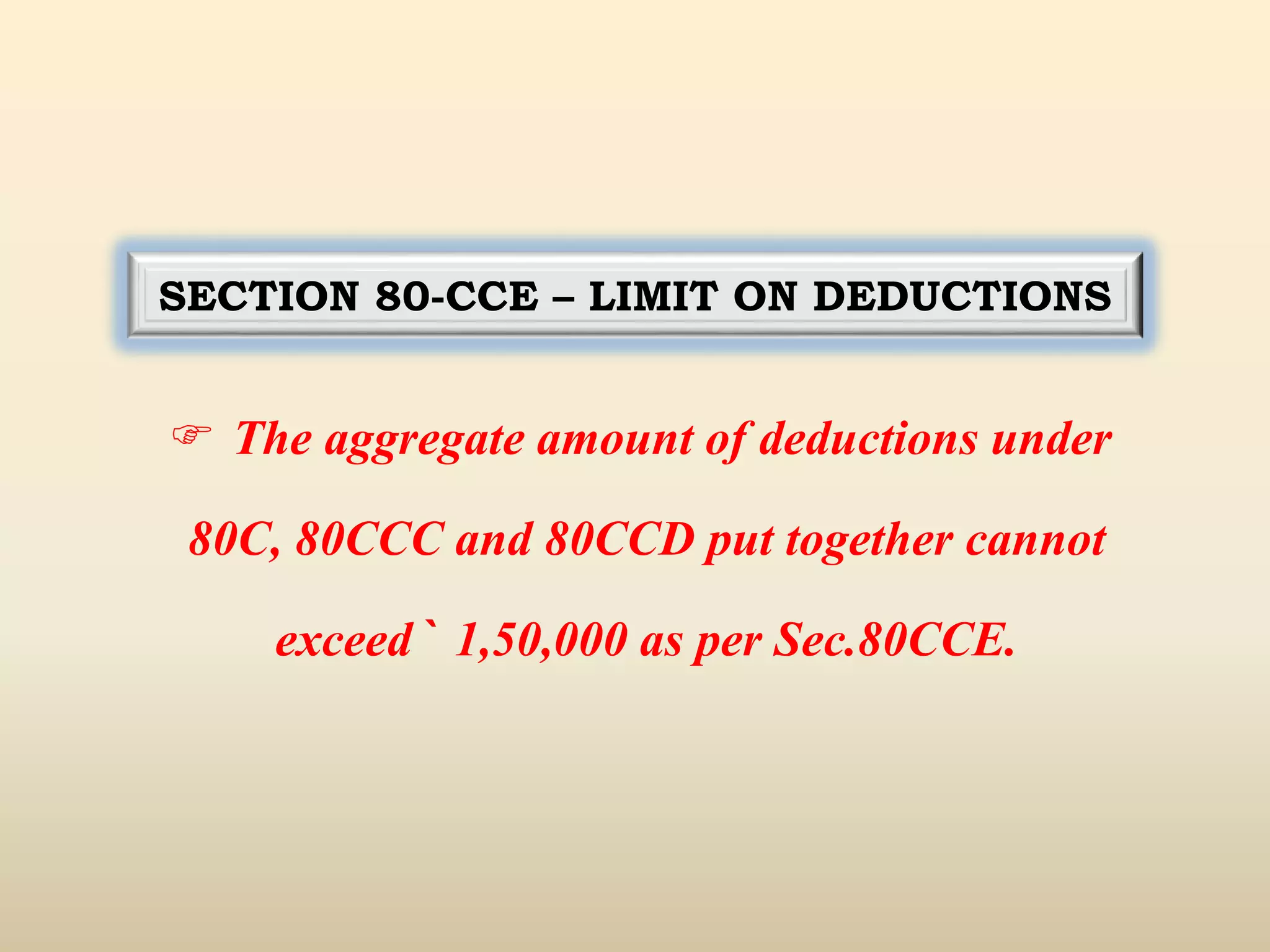 Deductions from gross total income | PPTX
