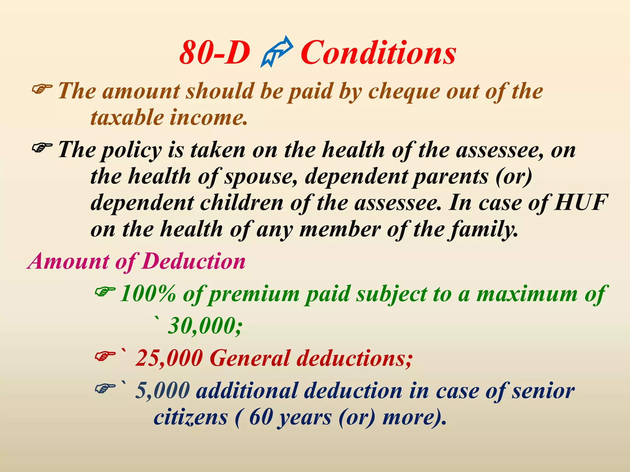 Deductions from gross total income | PPTX