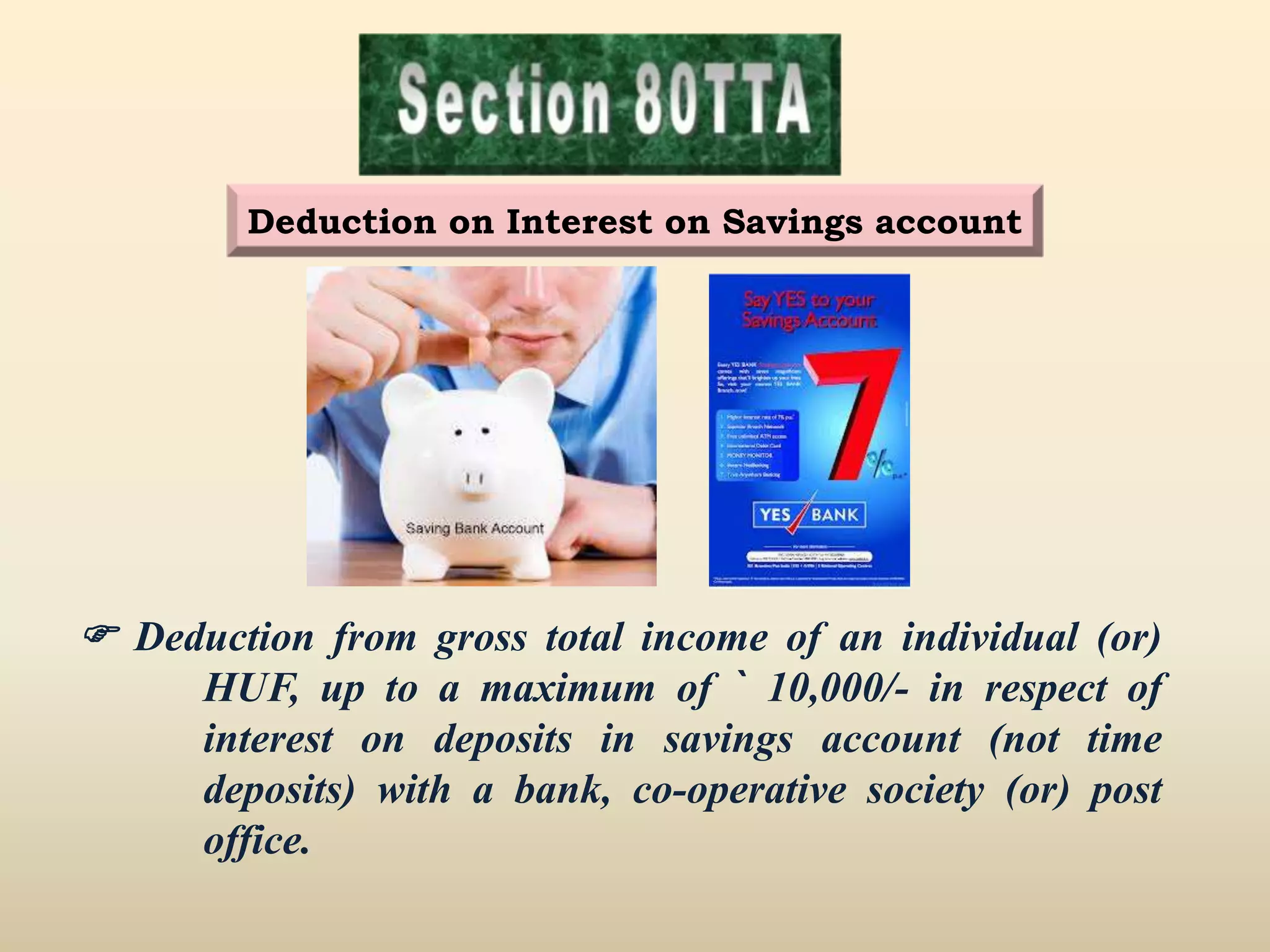 Deductions from gross total income | PPTX