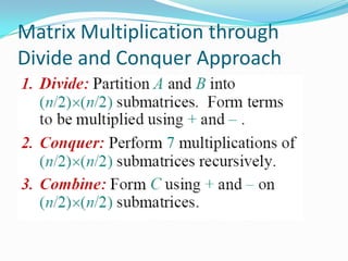 strassen matrix multiplication algorithm | PPT