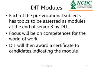 Assessment for ther Wold of work NCDC | PPT