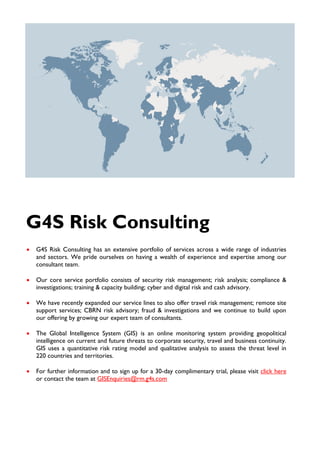 Global Forecast Q3 by G4S Risk Consulting | PDF | Infectious Diseases ...