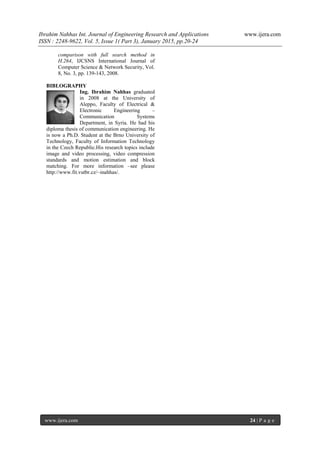 Fast Computational Four-Neighborhood Search Algorithm For Block matching Motion Estimation | PDF ...