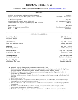 Jenkins resume NEW | PDF