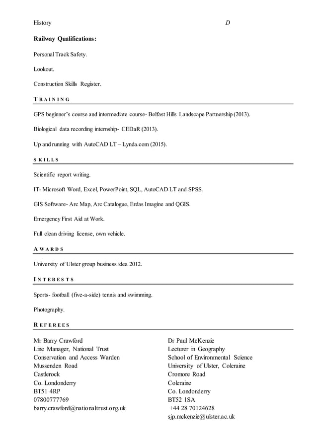 Thomas Lilburn cv | PDF