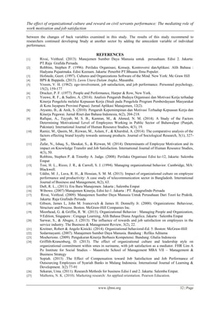 The effect of organizational culture and reward on civil servants ...