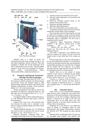 A Review on Heat Transfer Improvent of Plate Heat Exchanger | PDF