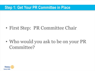 Rotary 7 Step Plan for club PR | PPT