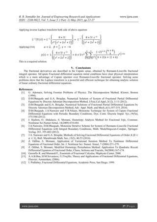 Properties of Caputo Operator and Its Applications to Linear Fractional ...