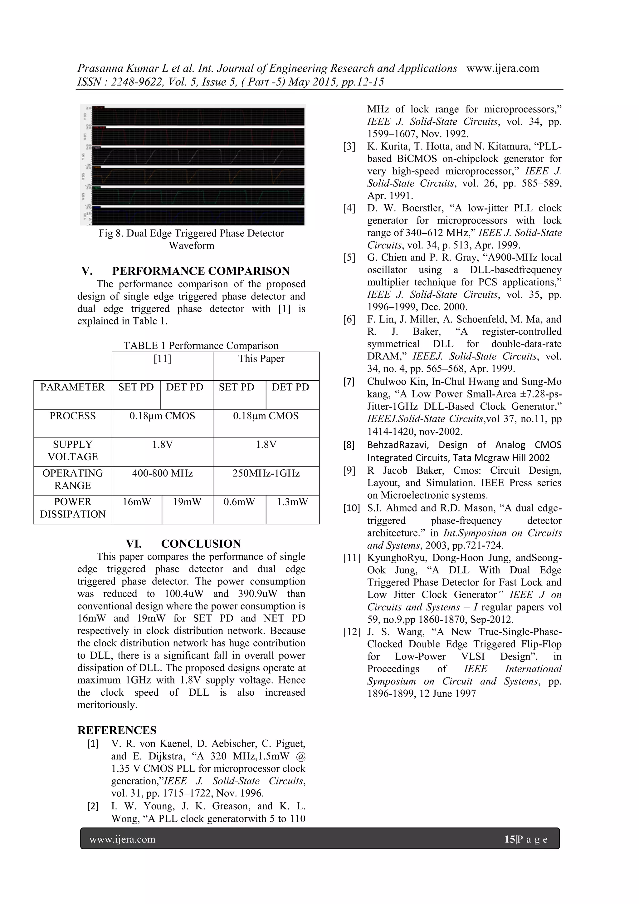 Dual Edge Triggered Phase Detector for DLL and PLL Applications | PDF