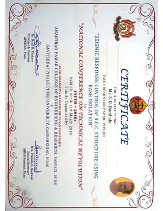 NCTR-2016 Certificate | PDF