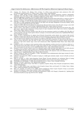 Anger Control in Adolescence: Effectiveness of the CognitiveBehavioral ...