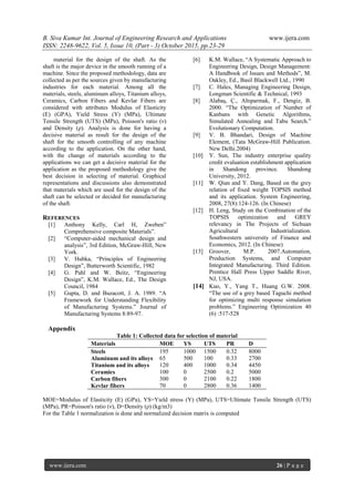 Determination of Material for Shaft Design Using on Grey Correlation ...