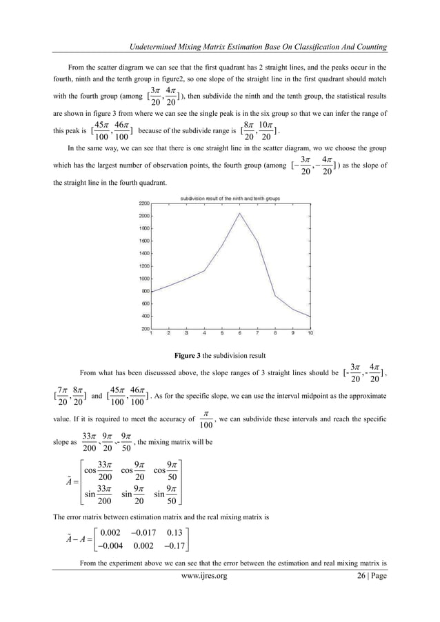 Undetermined Mixing Matrix Estimation Base On Classification And