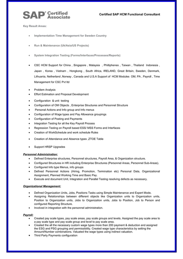 Ekta_sap_hcm_certified_siemens_mumbai | PDF