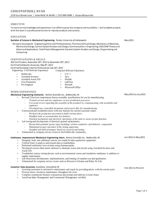 Ryan, Christopher Cover Letter + Resume | PDF
