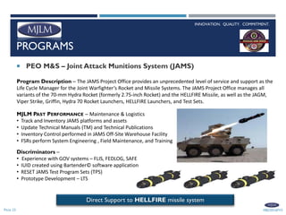 MJLM Capabilities Overview 2016 (FULL) v3 | PPT