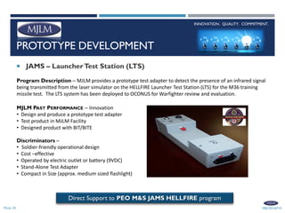 MJLM Capabilities Overview 2016 (FULL) v3 | PPT
