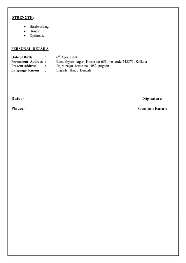 GAUTAM KARAN_CV | PDF