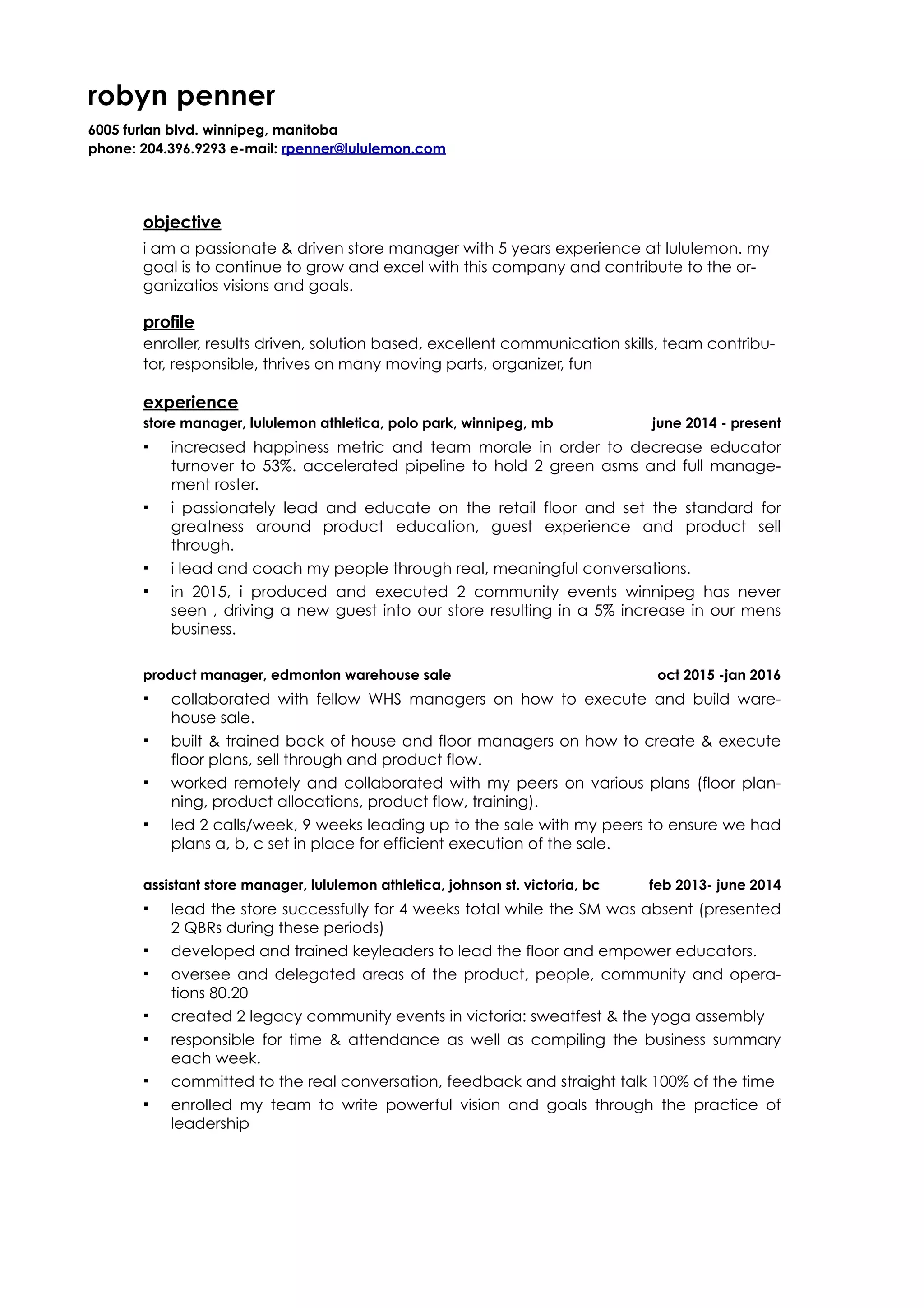 Resume 2015 | PDF