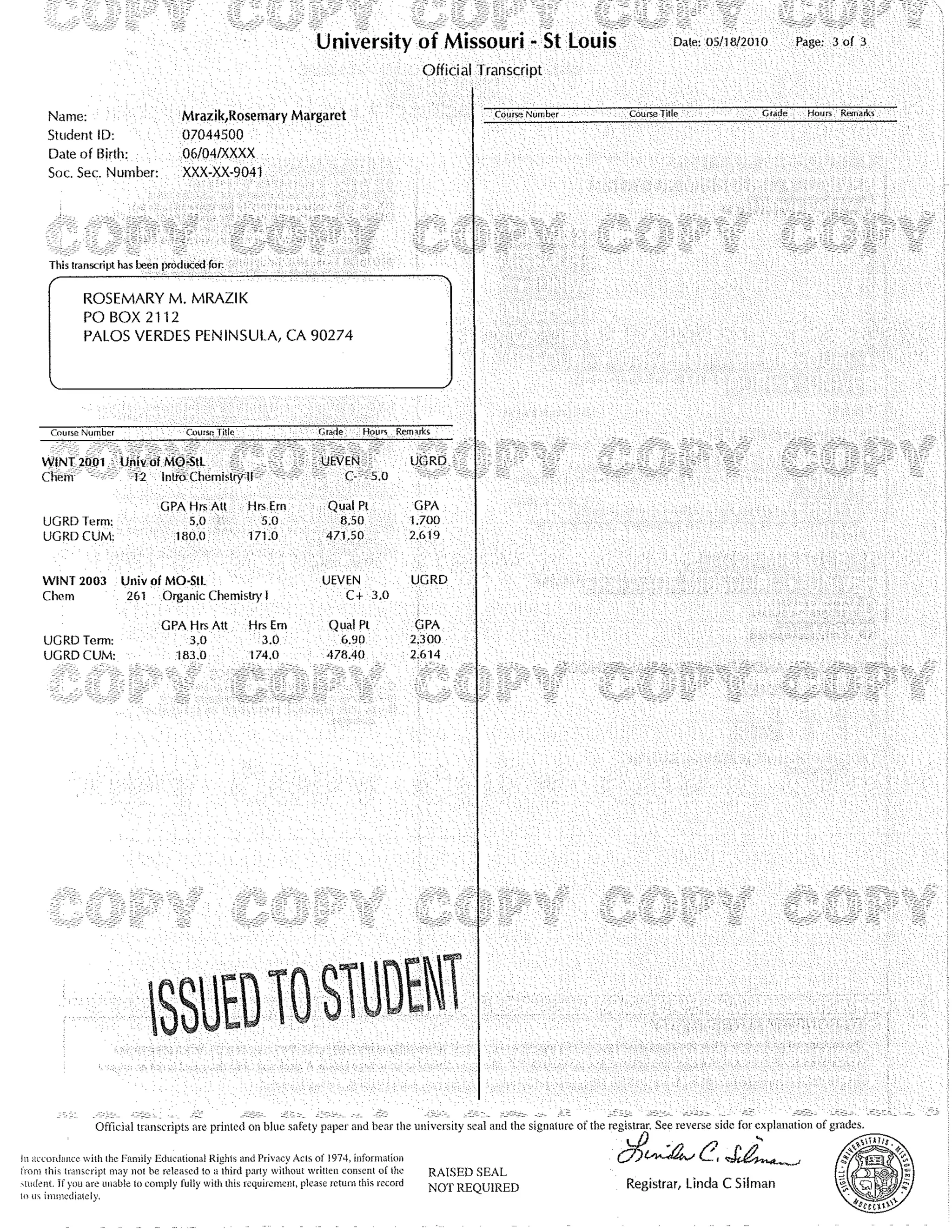 College Transcripts | PDF | College Planning | College Education