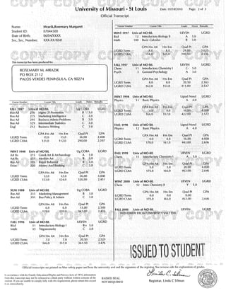 College Transcripts | PDF | College Planning | College Education