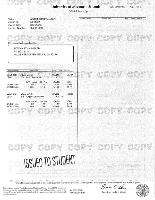 College Transcripts | PDF | College Planning | College Education