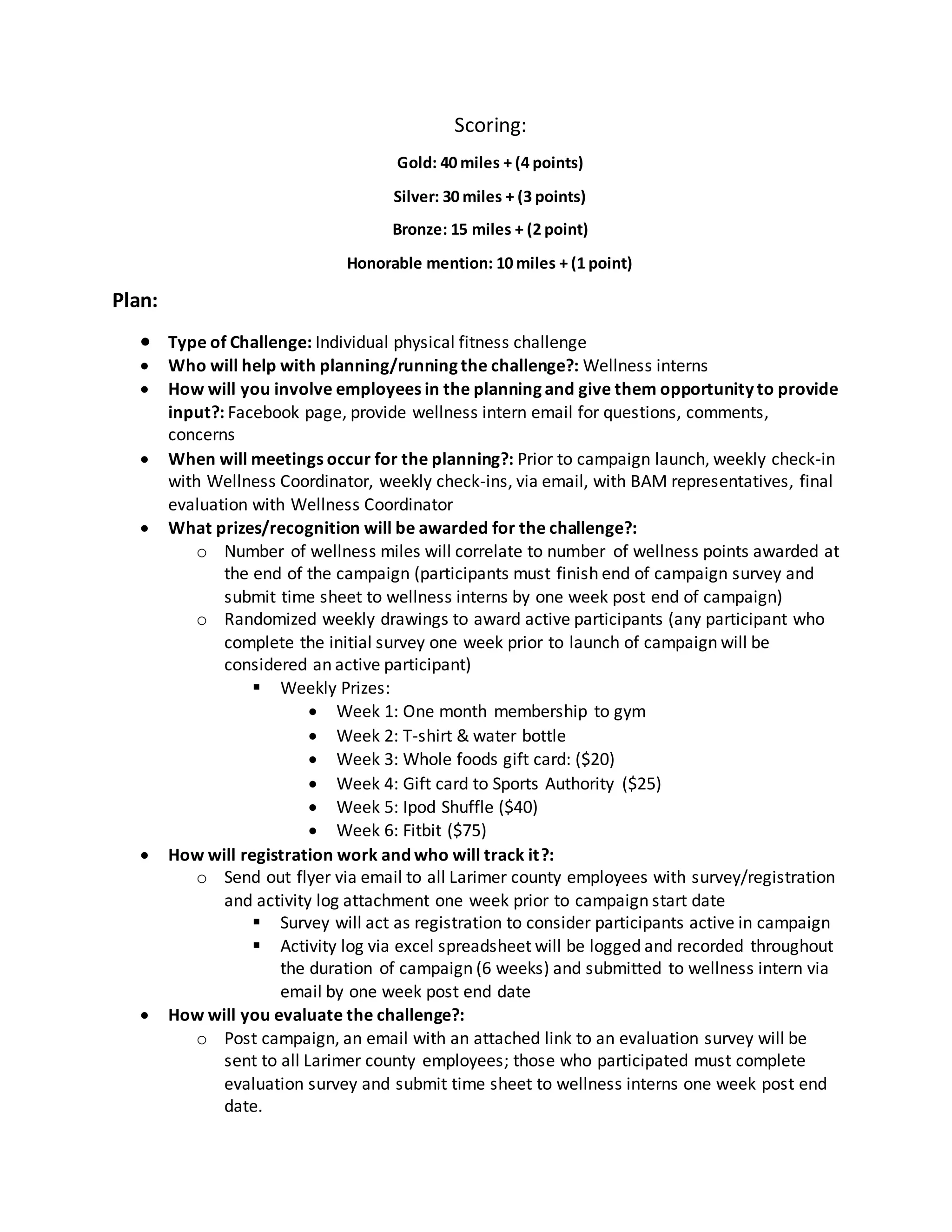 Fitness Challenge Proposal | DOCX