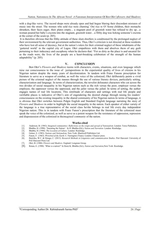 Nation, Nationness in The African Novel: A Fanonian Interpretation of ...