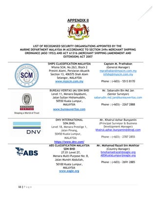 Recognized Security Organization Instruction 1/2022 | PDF