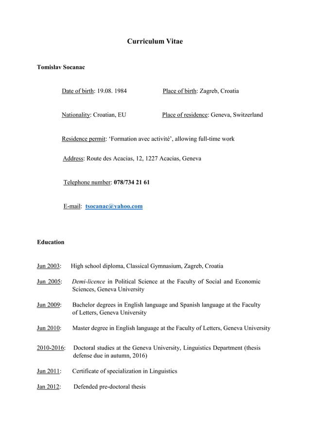 Curriculum Vitae(Eng) | PDF