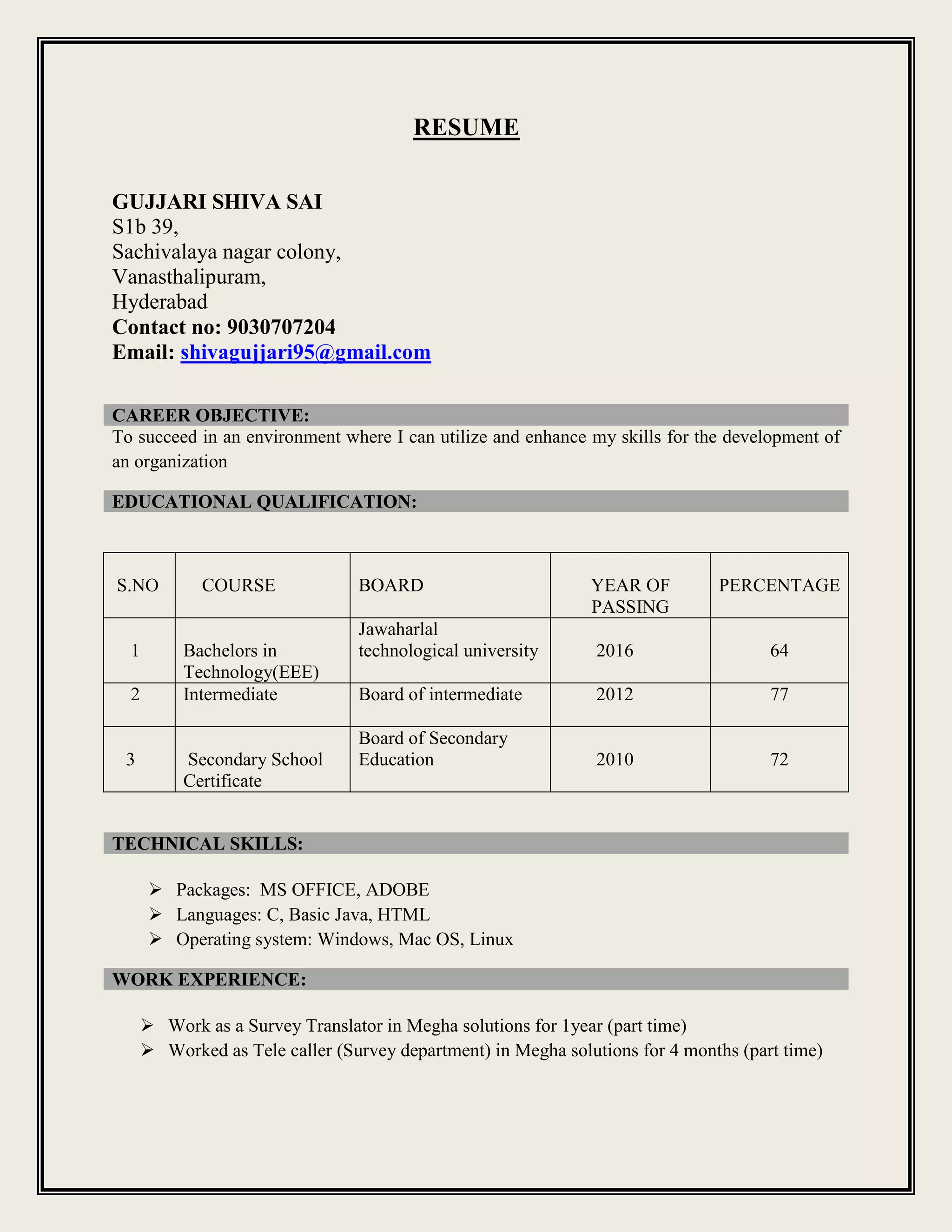 GUJJARI SHIVA SAI | PDF