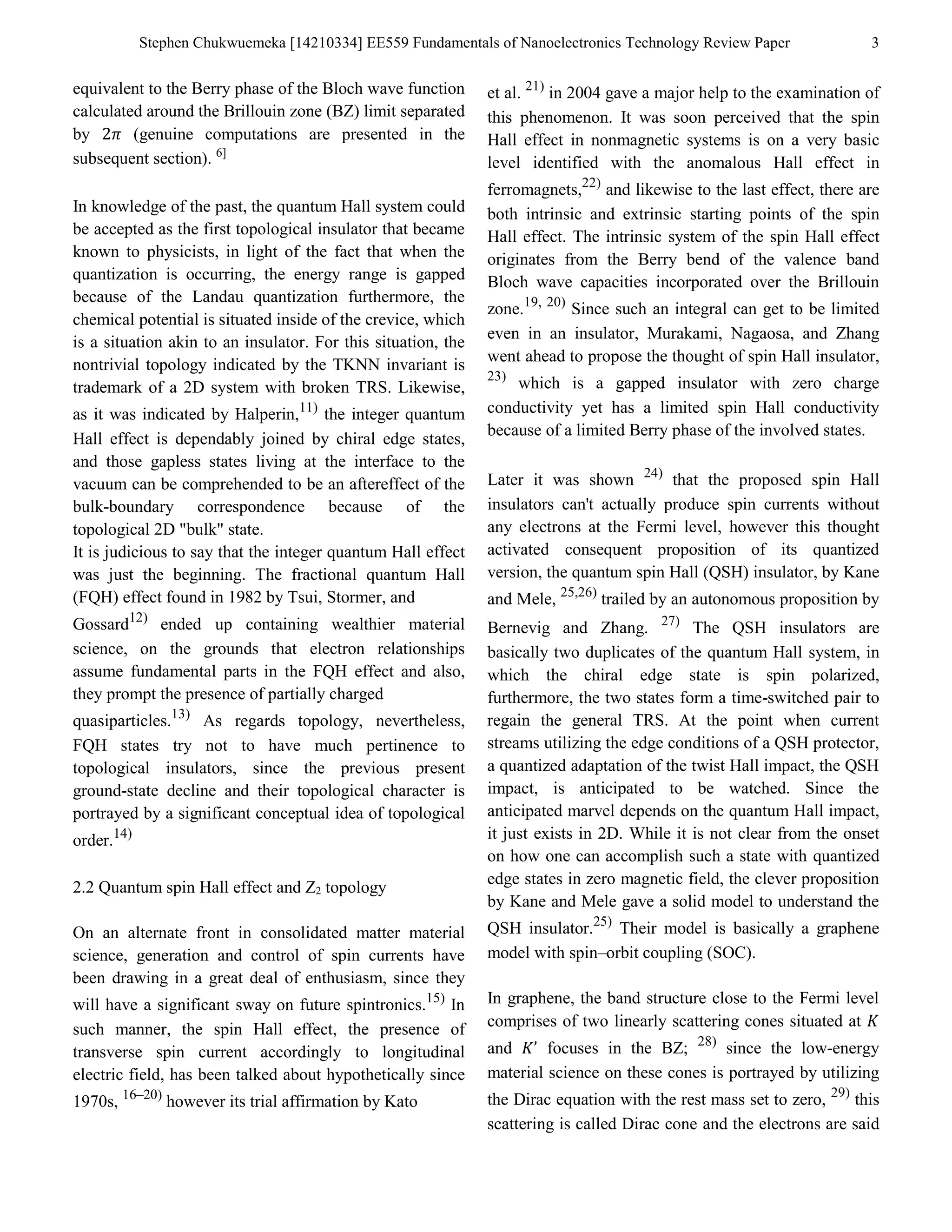 TOPLOGICAL INSULATORS REVIEW PAPER | PDF