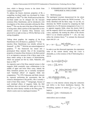 TOPLOGICAL INSULATORS REVIEW PAPER | PDF