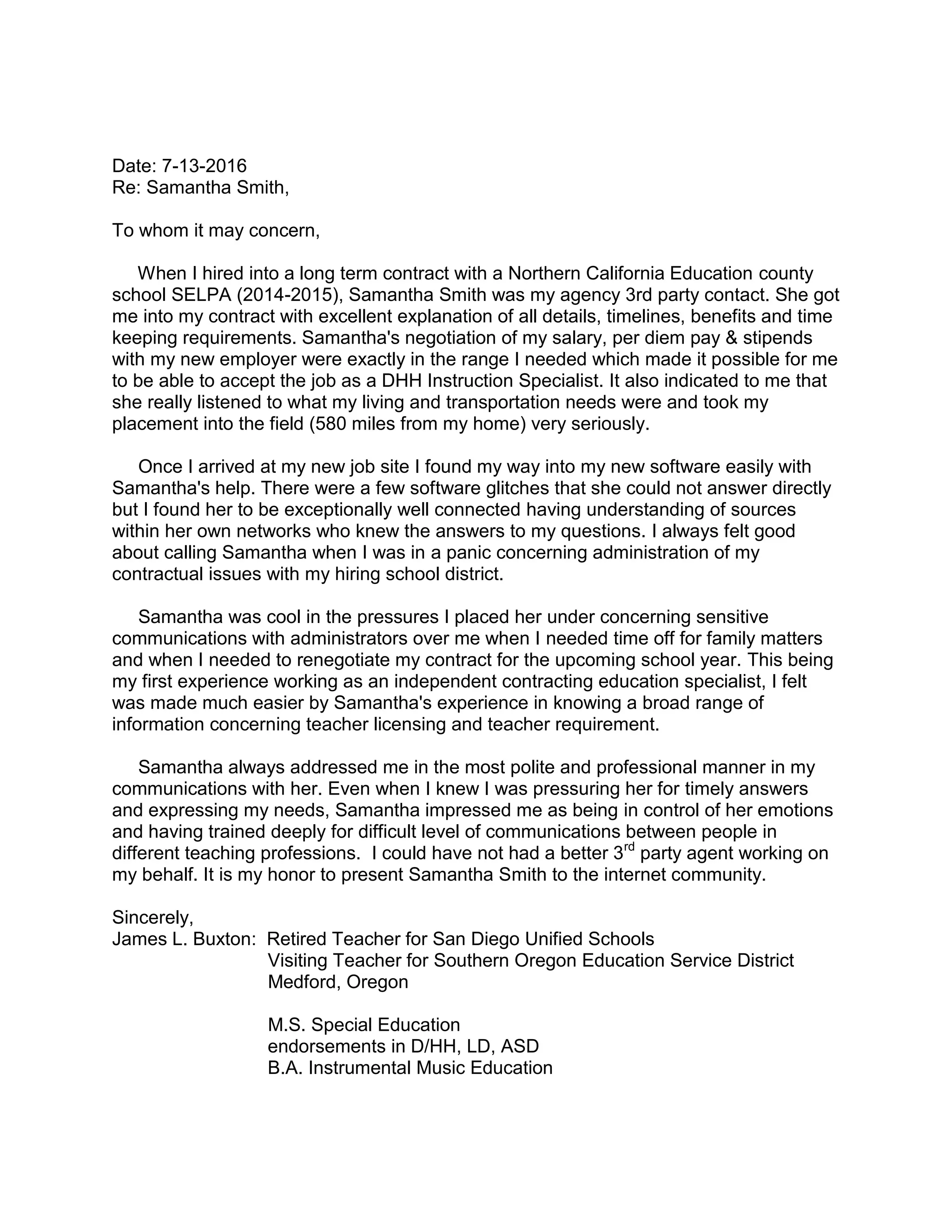 Letter of Recommendation | PDF