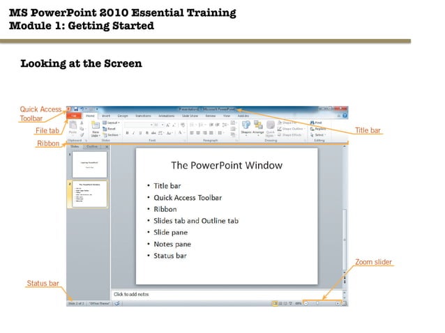 MS PowerPoint Essential Training- Module 1 | PDF