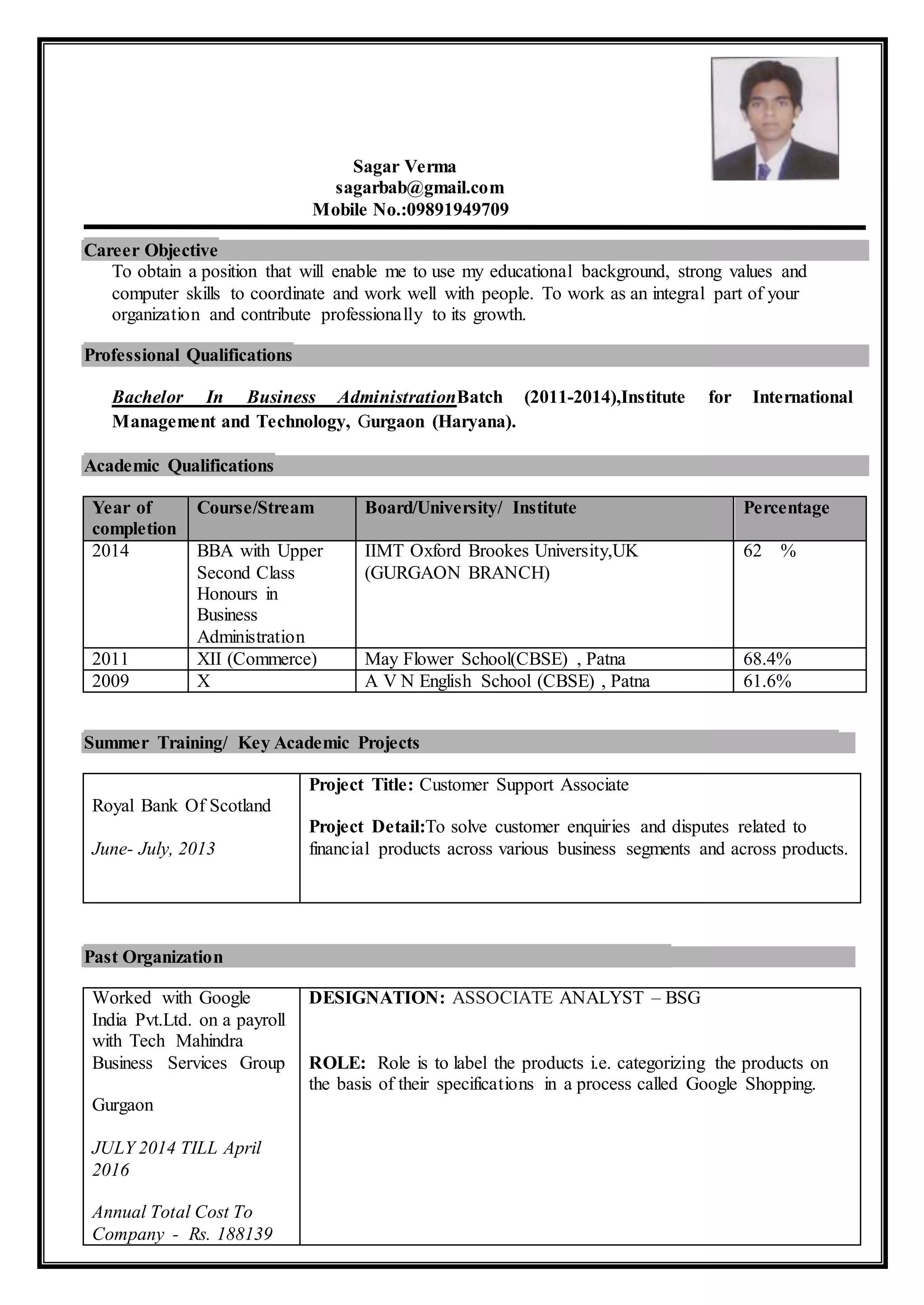 Resume-Sagar Verma | DOCX